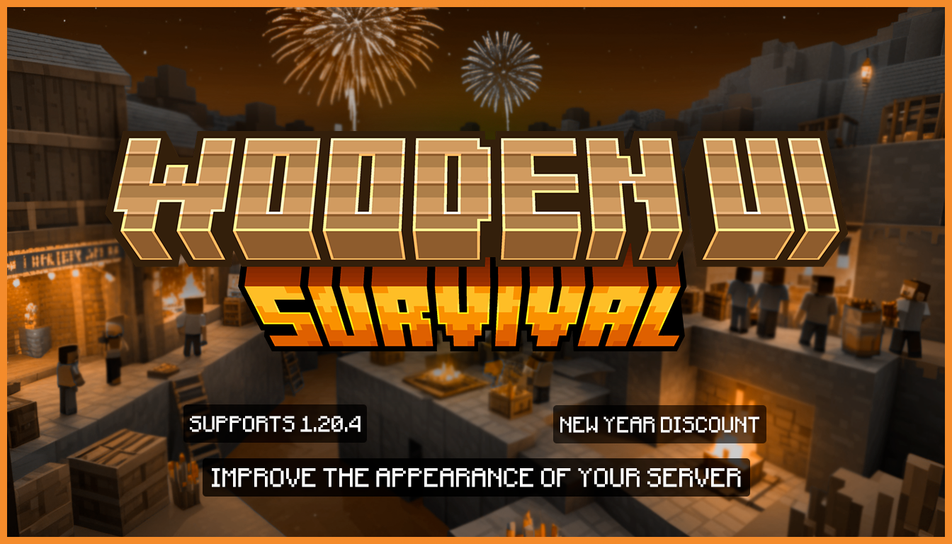 Wooden UI | Custom Survival Interface | BuiltByBit