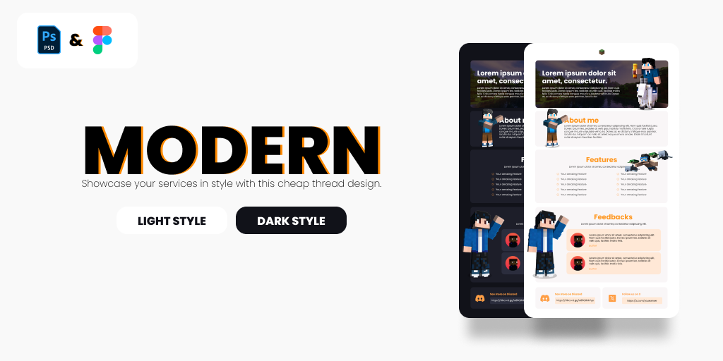 MODERN - Epic Thread design PSD & FIGMA | BuiltByBit