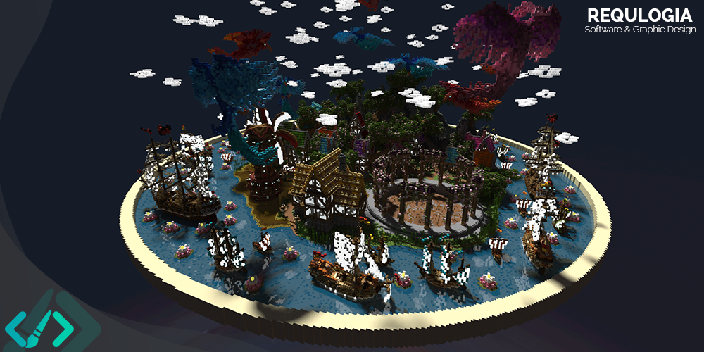 SKYBLOCK - Village Spawn Map 250x250 | BuiltByBit