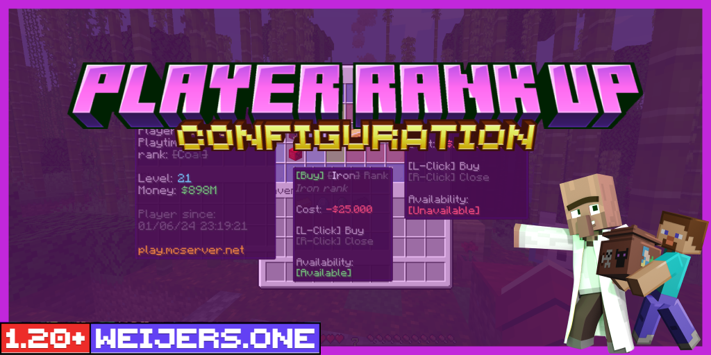 Rank up Deluxe menus configuration | BuiltByBit