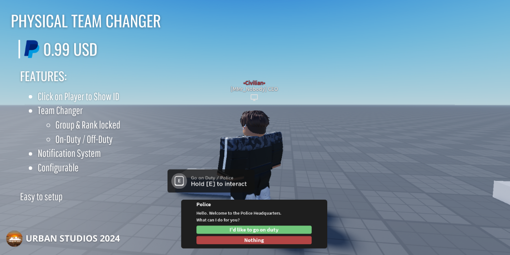 Physical Team Changer | BuiltByBit