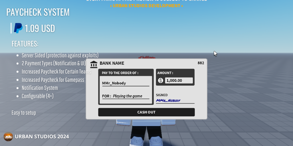Paycheck System | BuiltByBit