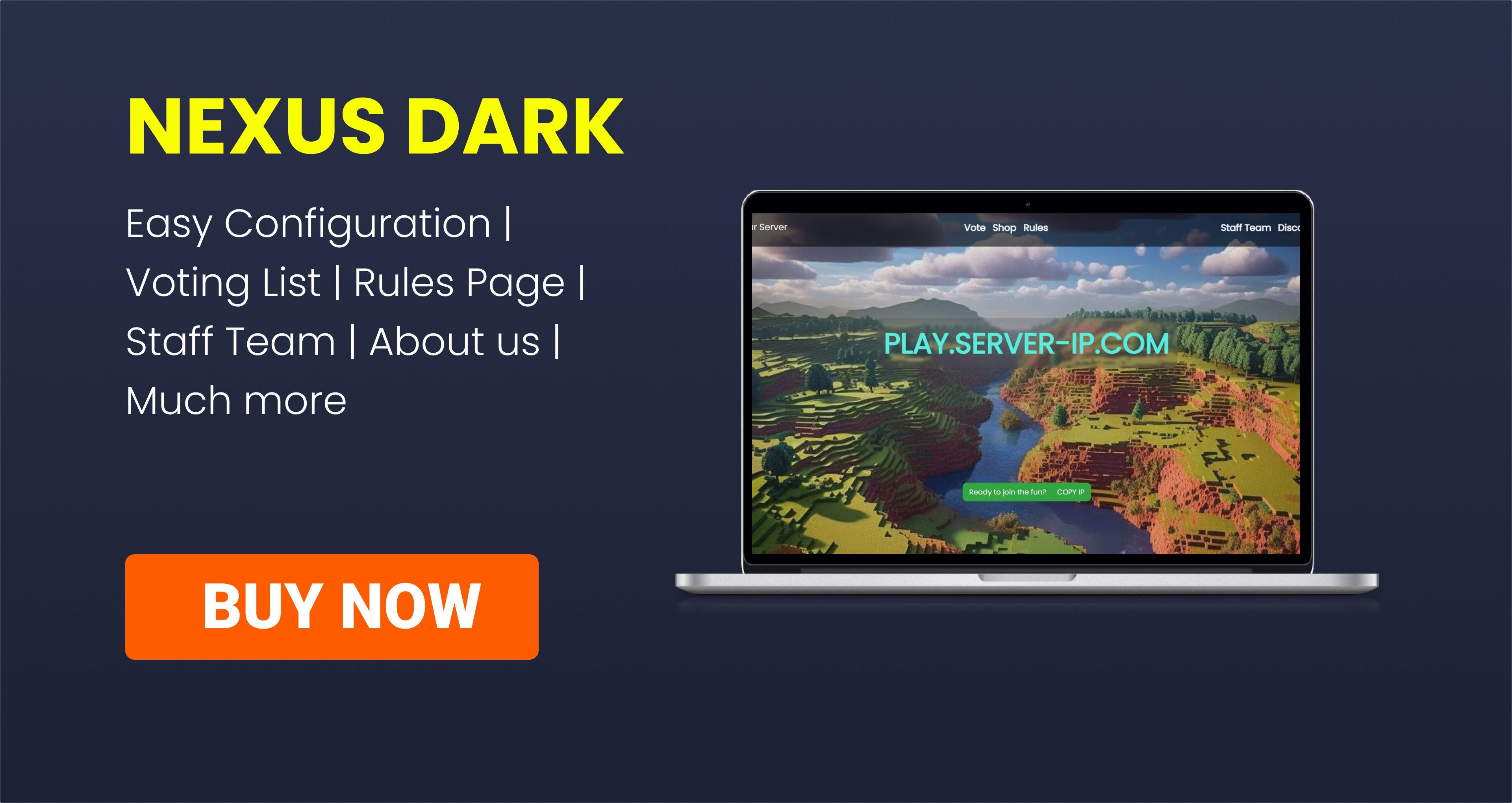 Nexus Dark | Minecraft Server Website | BuiltByBit