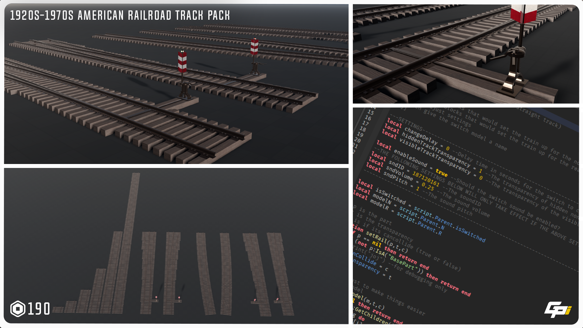 1920s-1970s American Railroad Track Pack | BuiltByBit
