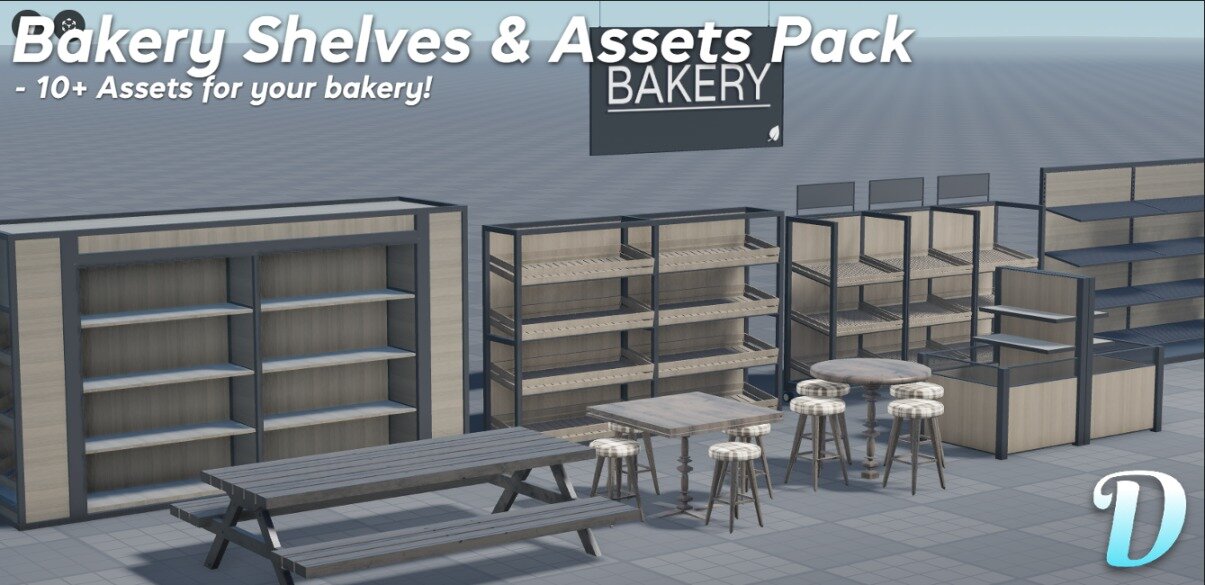 Bakery Furniture Asset Pack | BuiltByBit
