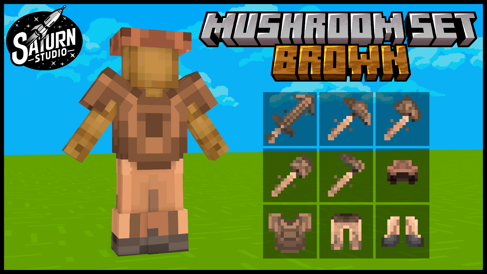 Brown Mushroom Set | SaturnStudio | BuiltByBit