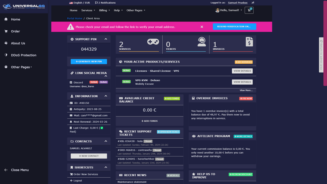 WHMCS - Vanity Theme | BuiltByBit