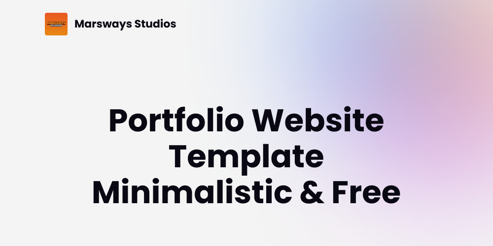 Minimalistic Portfolio Website Template | BuiltByBit