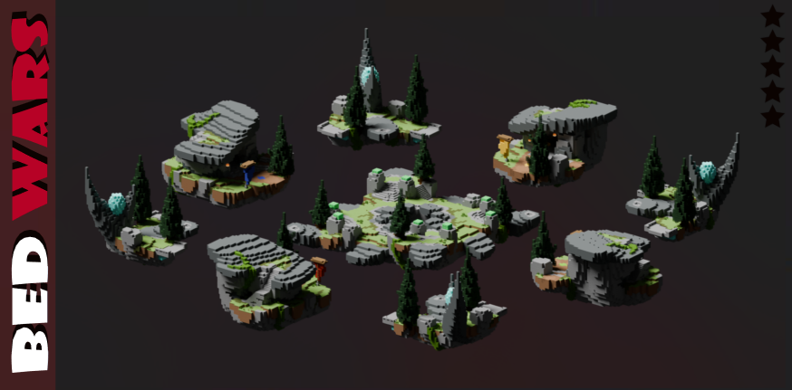 BED WARS | Hilly 4 TEAMS | BuiltByBit