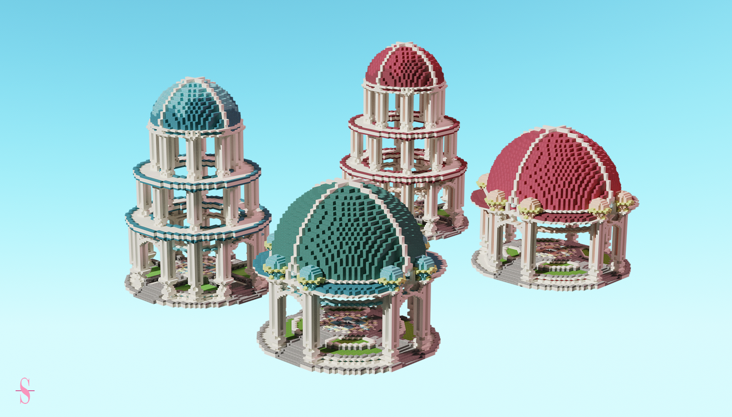 2x Hub Spawns - Pink & Blue Variant | BuiltByBit