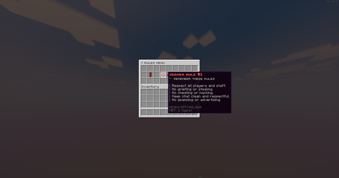 Rules Menu | DeluxeMenus Config | BuiltByBit