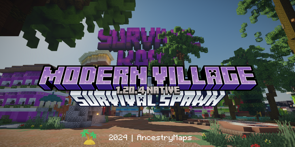 Survival - Modern Village Map | 200x200 | BuiltByBit