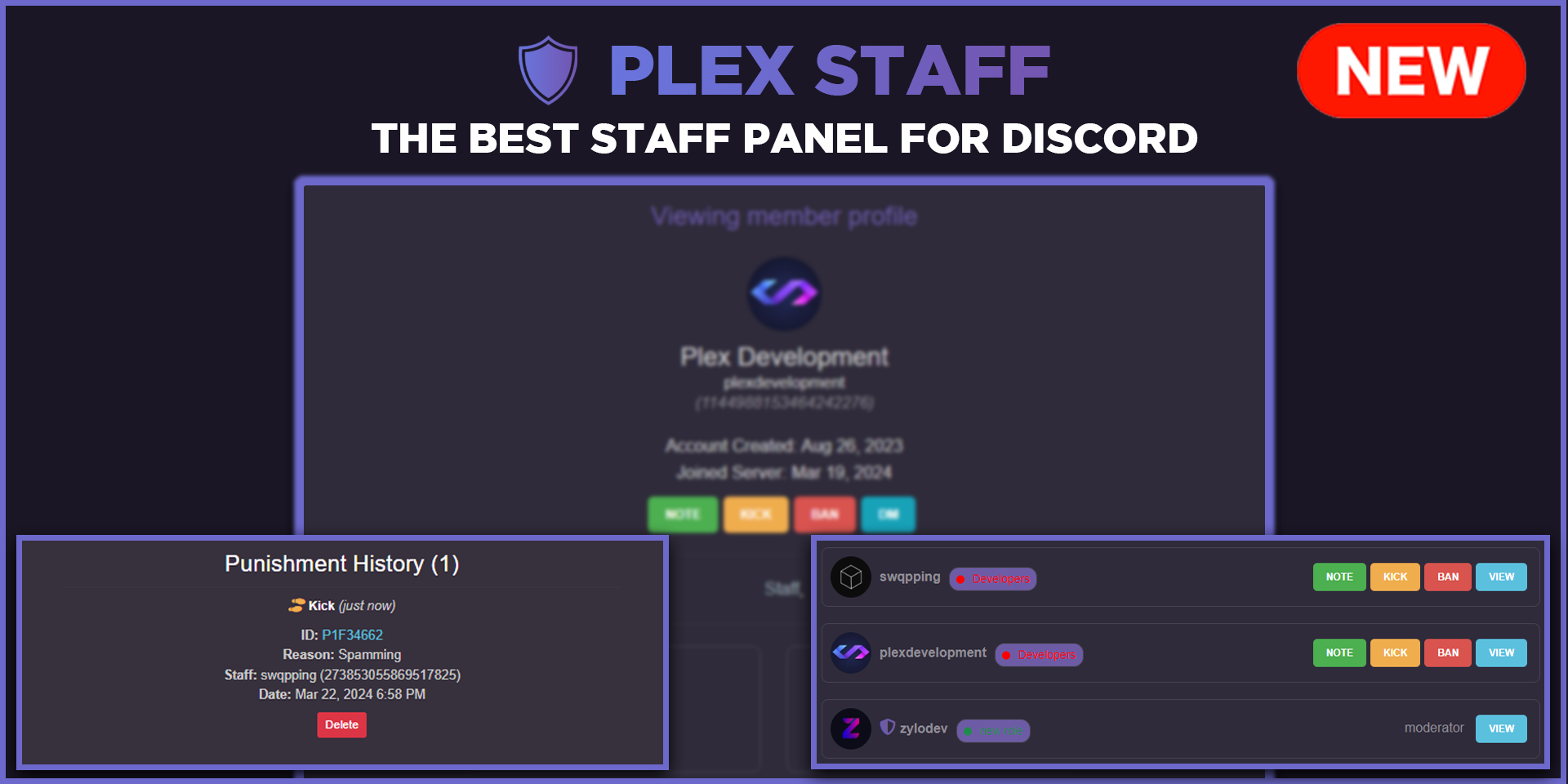 Plex Staff | Discord Staff Panel | BuiltByBit