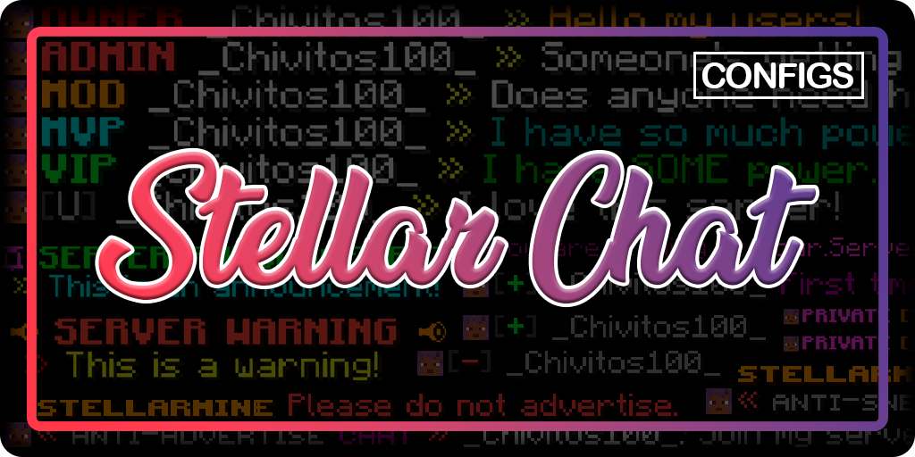 StellarChat - ChatManager DELUXE config | BuiltByBit