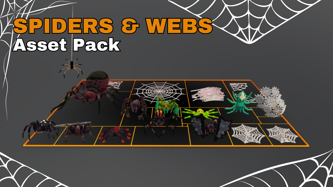 Spiders & Webs | Asset Pack | BuiltByBit