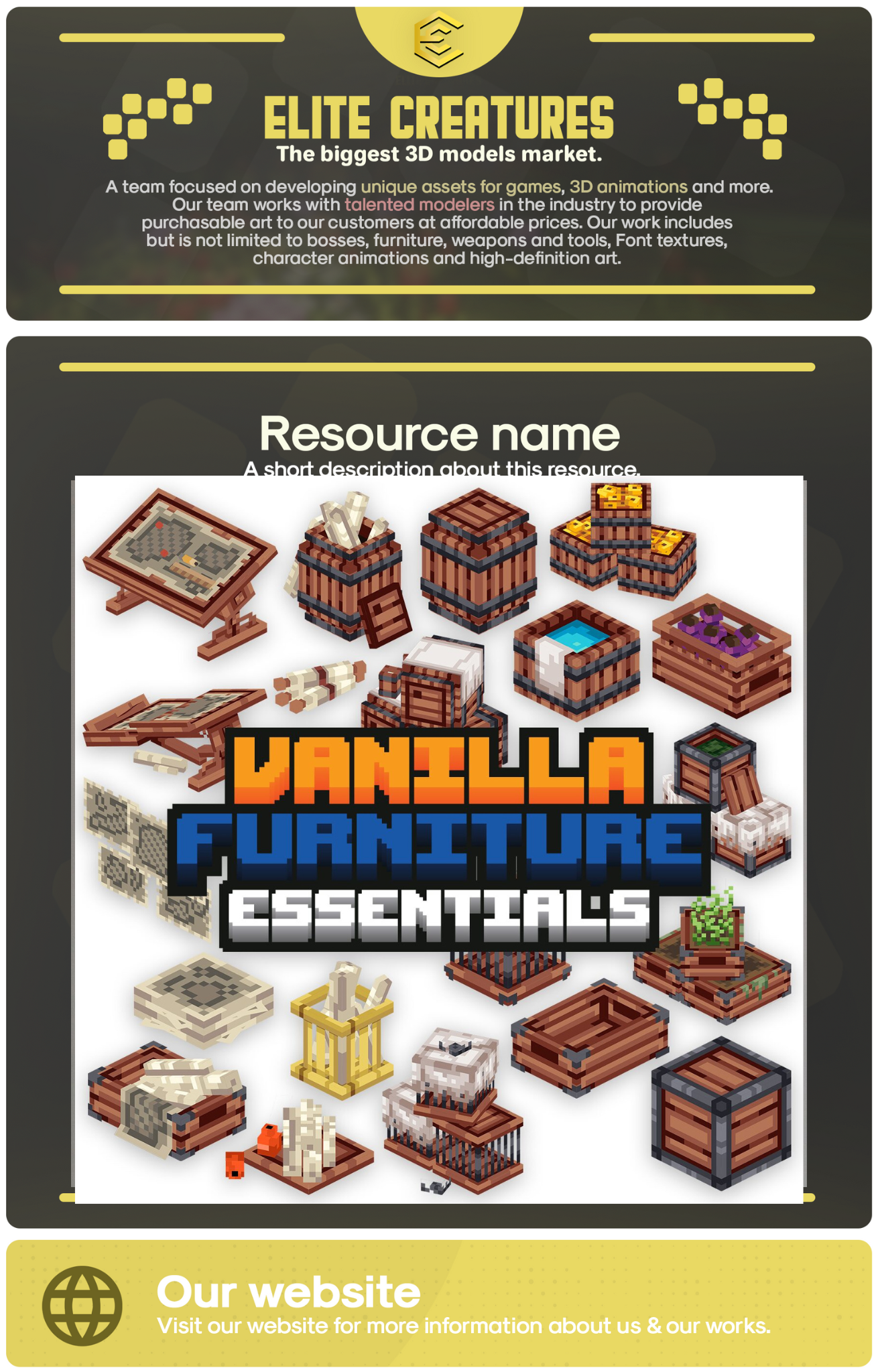 Vanilla Furniture Essentials Volume 2 | BuiltByBit