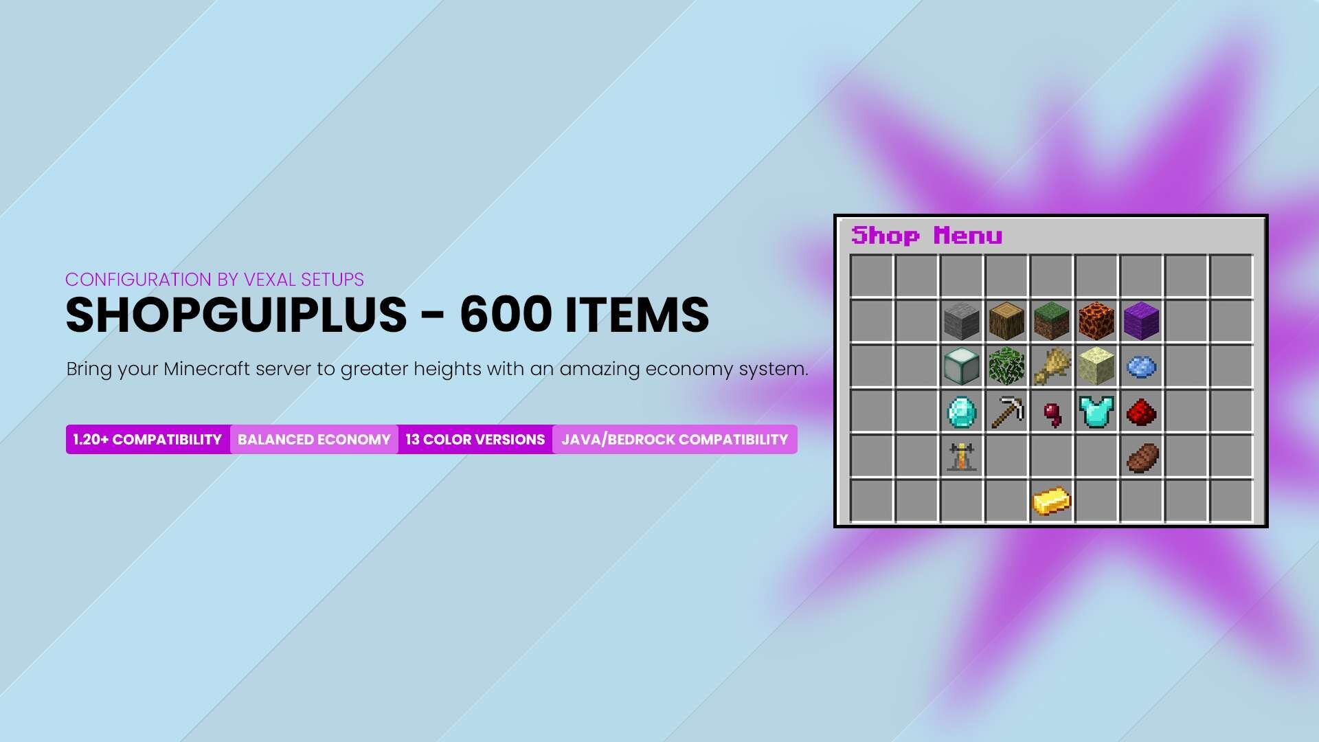 Simple, Elegant ShopGUI+ Premium Config | BuiltByBit