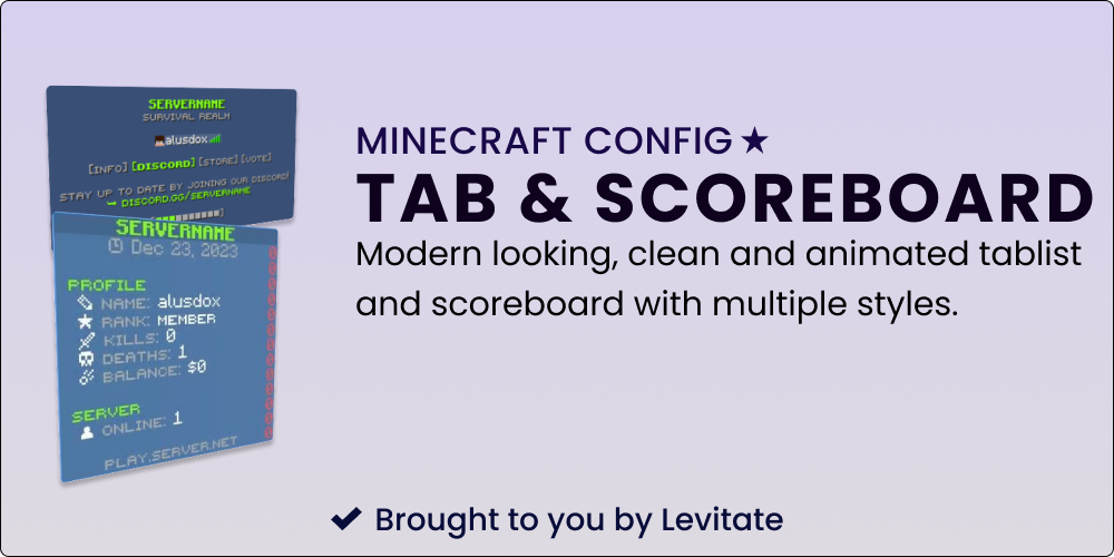 Tablist & Scoreboard - Premium Config | BuiltByBit Tablist & Scoreboard - Premium Config | BuiltByBit