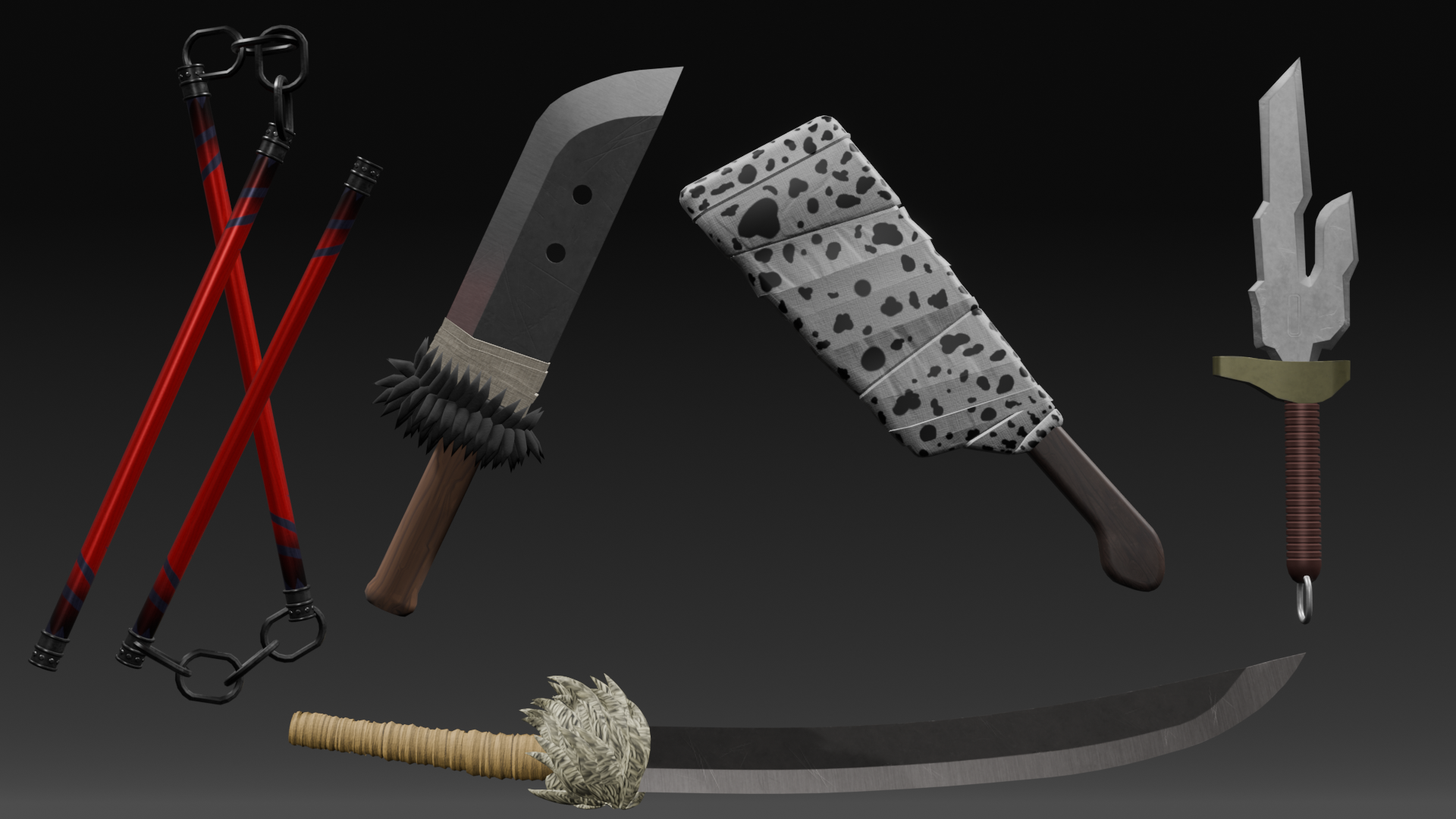 Anime High Poly Cursed Melee Weapons | BuiltByBit