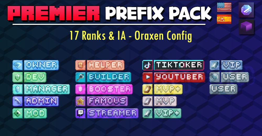 Premium Prefix Pack | Eng & Esp | BuiltByBit