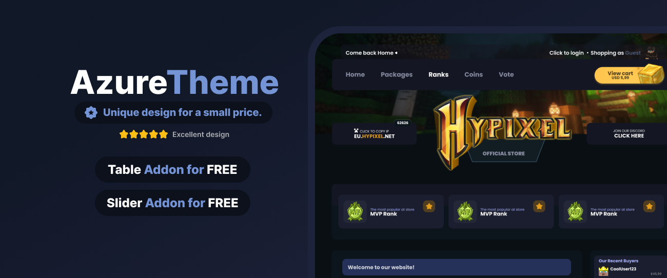 Azure | Tebex Theme | BuiltByBit