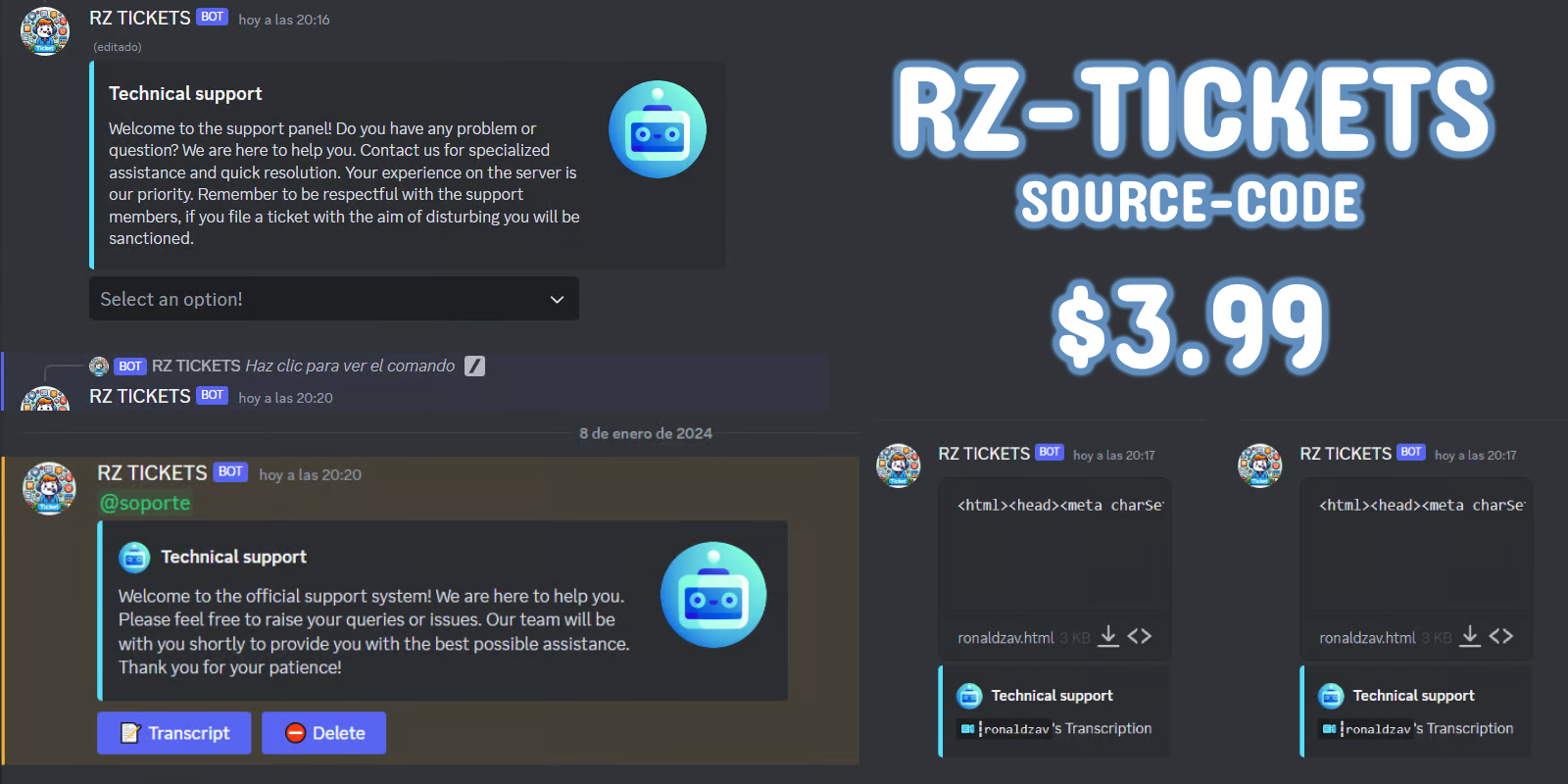 RZ Tickets - Source Code | BuiltByBit