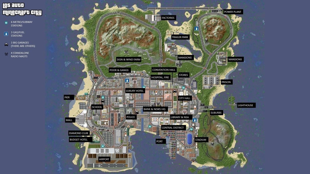 Los Auto - realistic 2K GTA island city | BuiltByBit