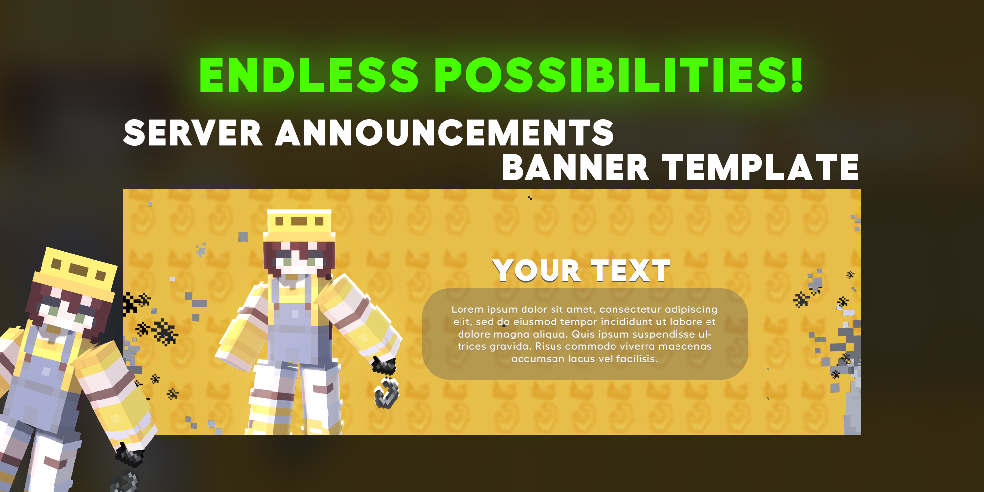 Server Announcements Banner Template | BuiltByBit