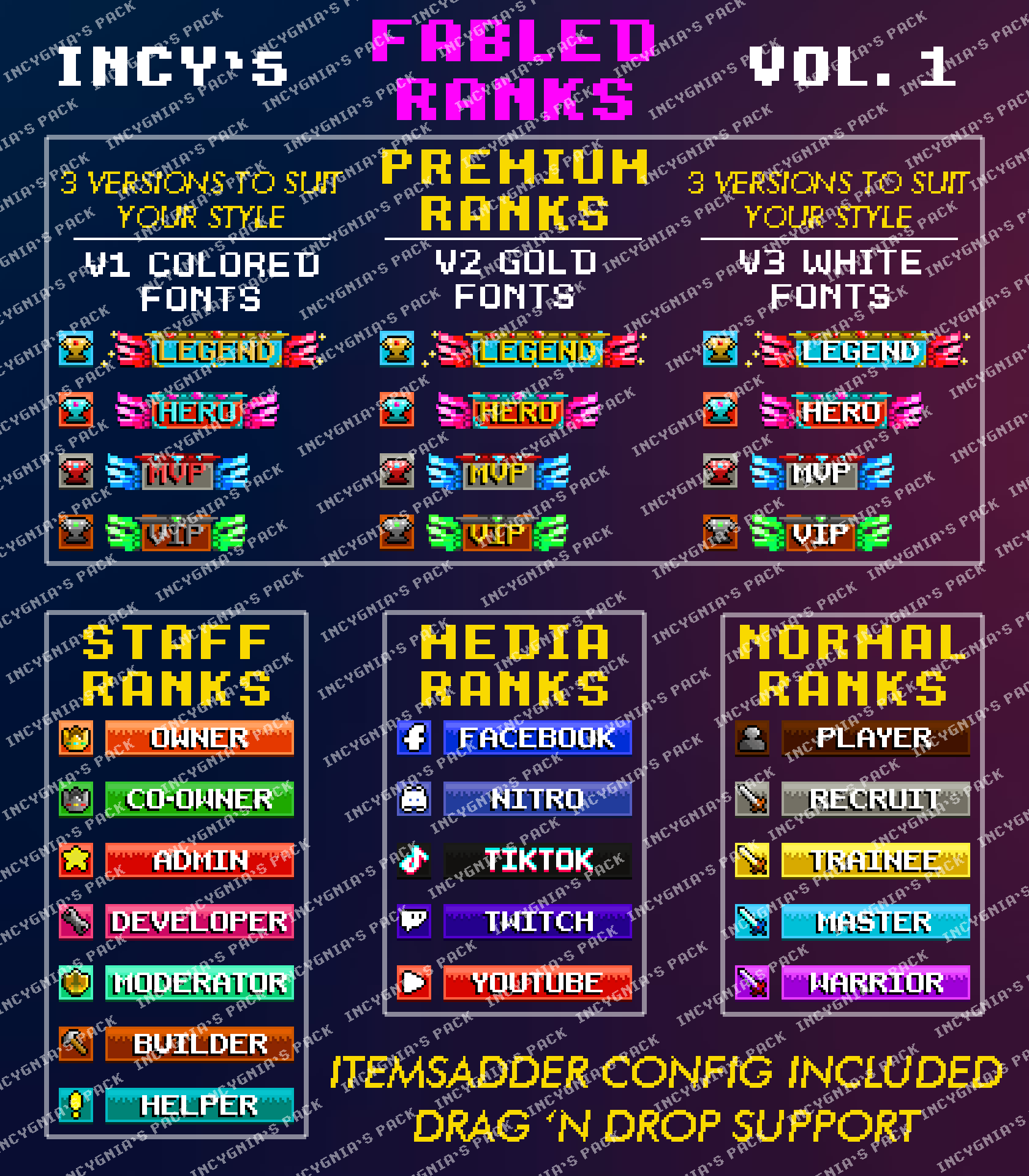 Fabled Ranks Pack Vol 1 | BuiltByBit