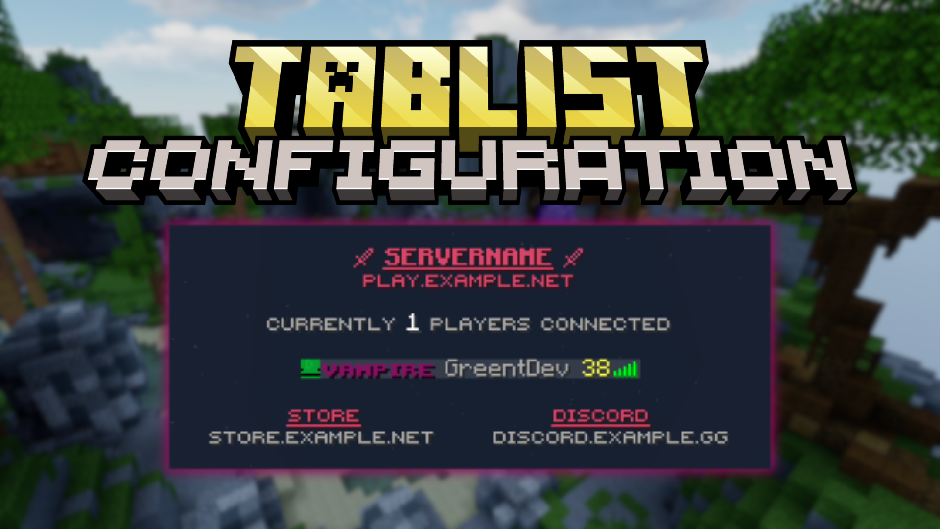 Tablist Configuration | Four colors | BuiltByBit