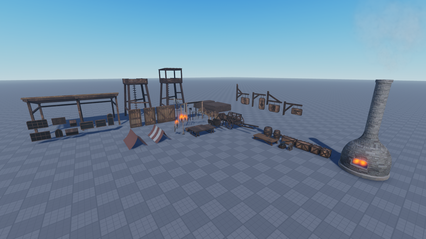 Medieval Textured Weapons and Props Pack | BuiltByBit