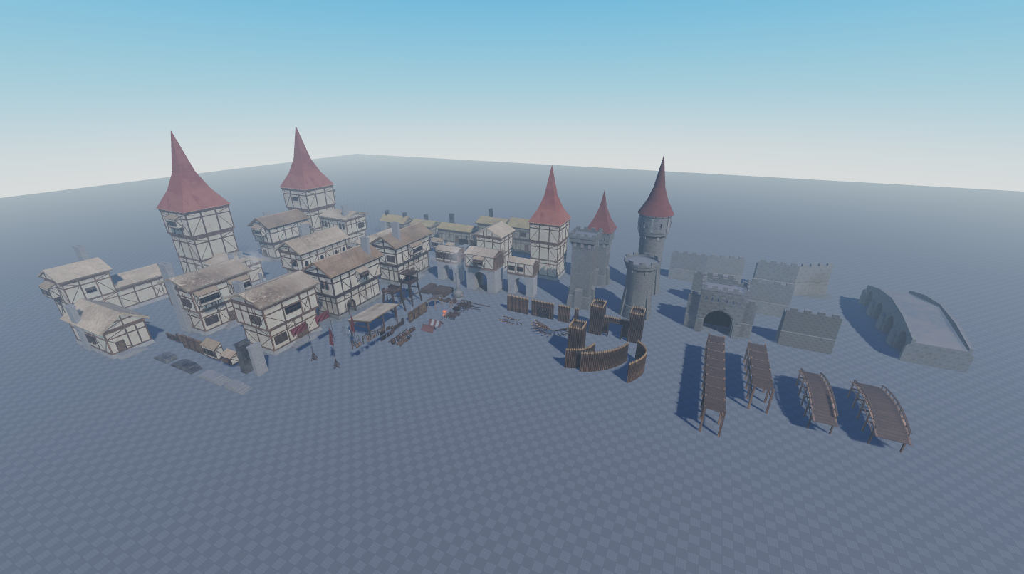 Mega Medieval Textured Asset Pack | BuiltByBit