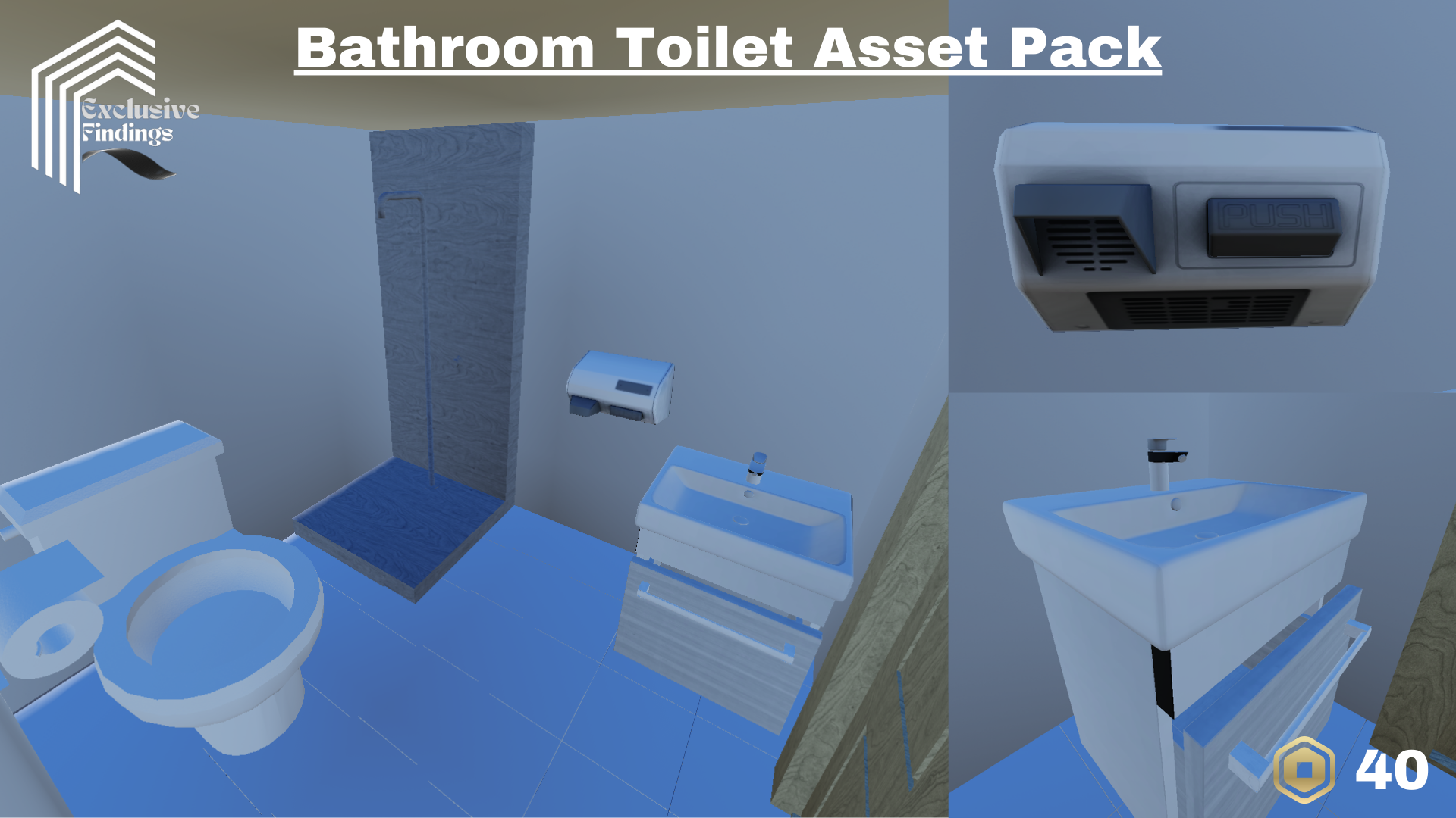 Bathroom Toilet Asset Pack | BuiltByBit