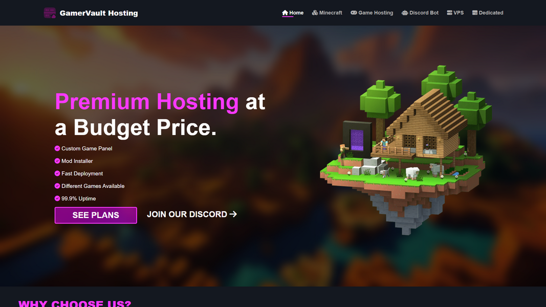 GamerVault Hosting Template | BuiltByBit