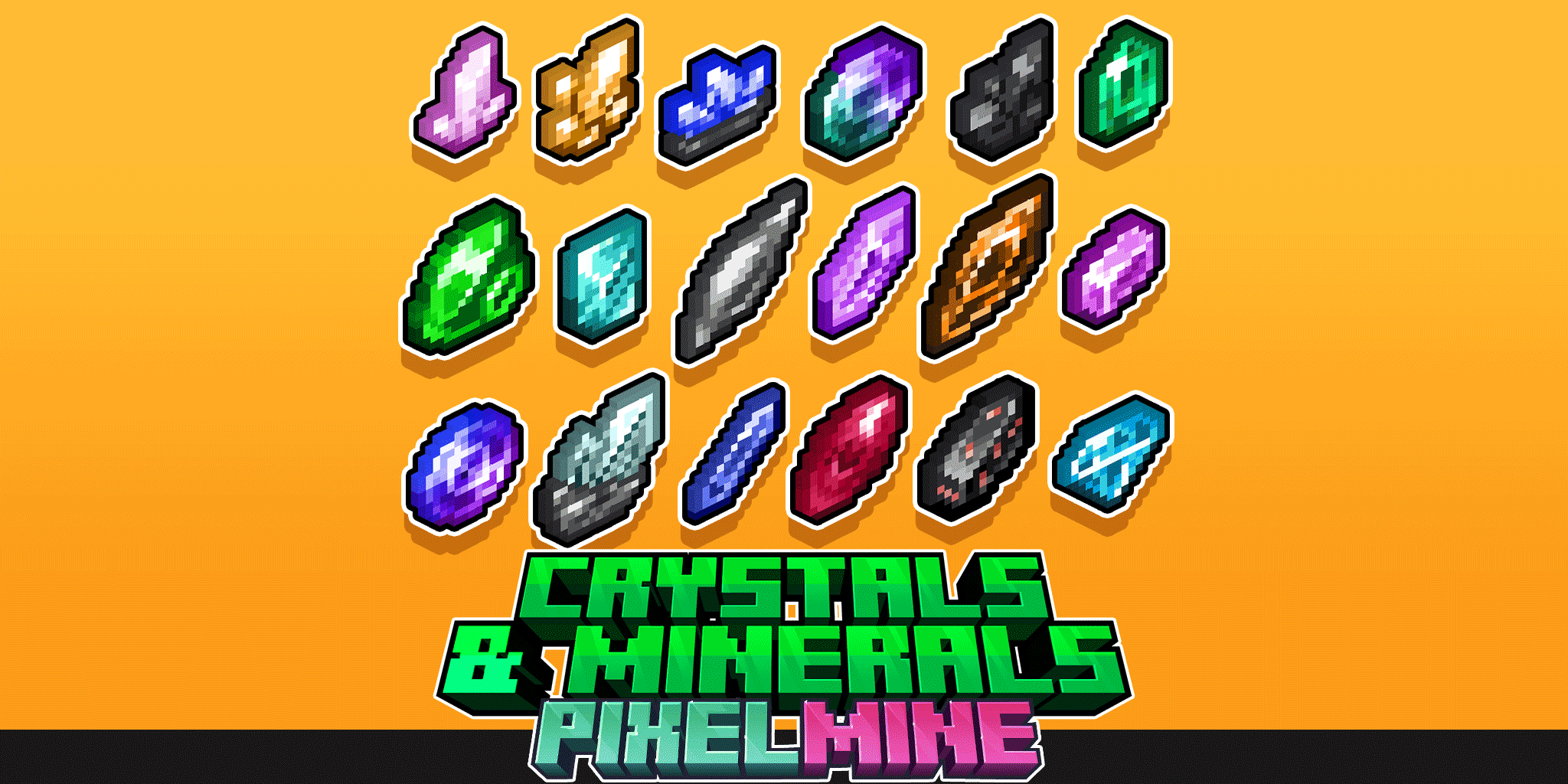 PixelMine | Crystals + Minerals Graphics | BuiltByBit