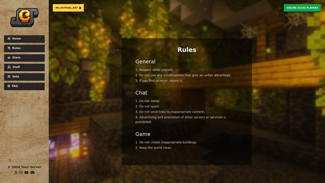 Old paper - Minecraft website template | BuiltByBit