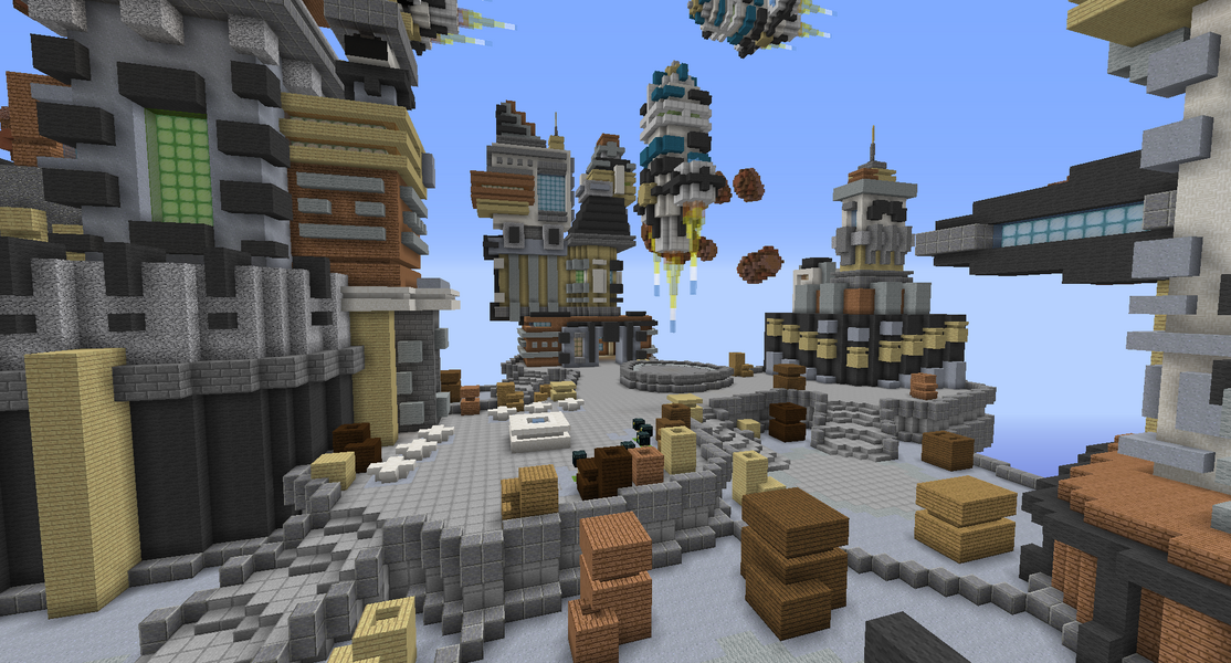 Futuristic Sci-Fi Skyblock Spawn | BuiltByBit