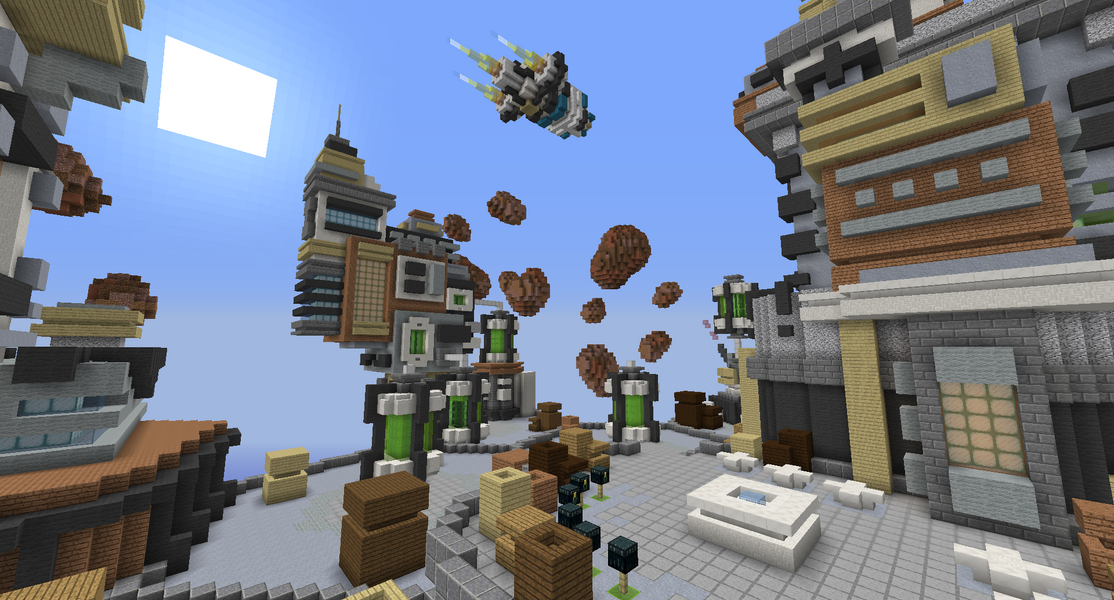 Futuristic Sci-Fi Skyblock Spawn | BuiltByBit