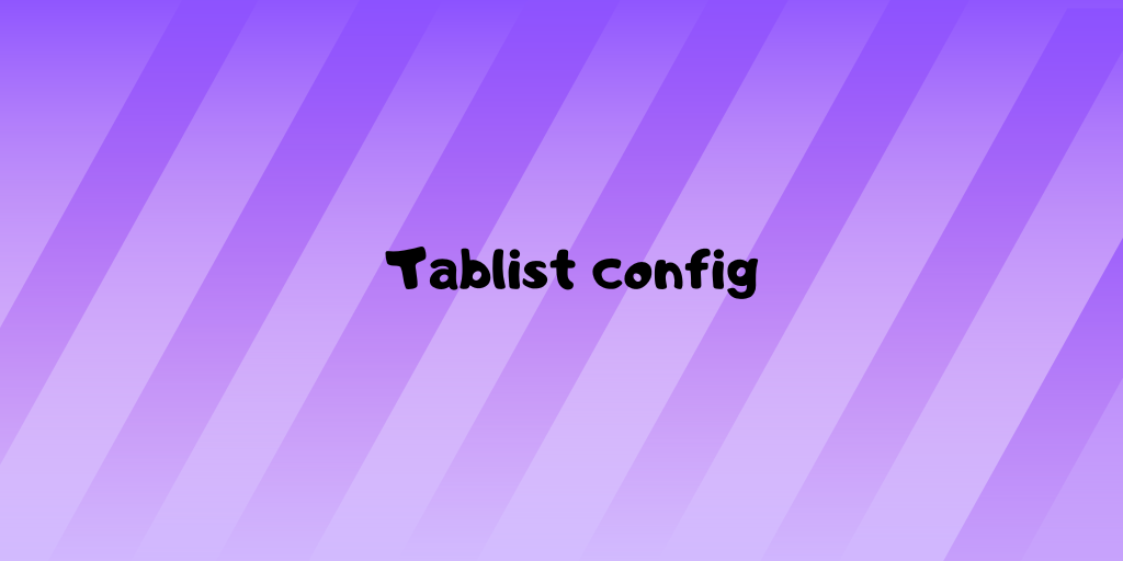 Tablist | config | BuiltByBit