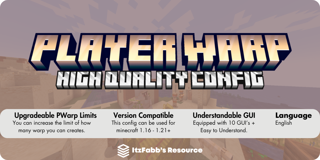 PlayerWarp Configuration | BuiltByBit