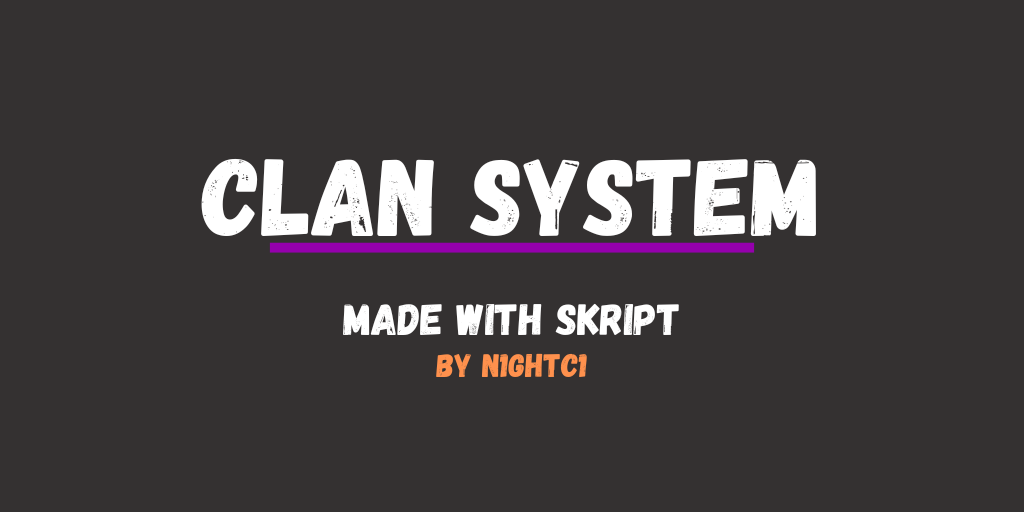Clan System | Skript | BuiltByBit