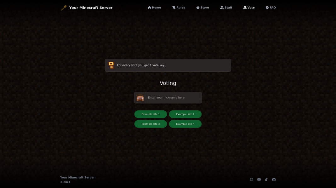 Underground - Minecraft website template | BuiltByBit