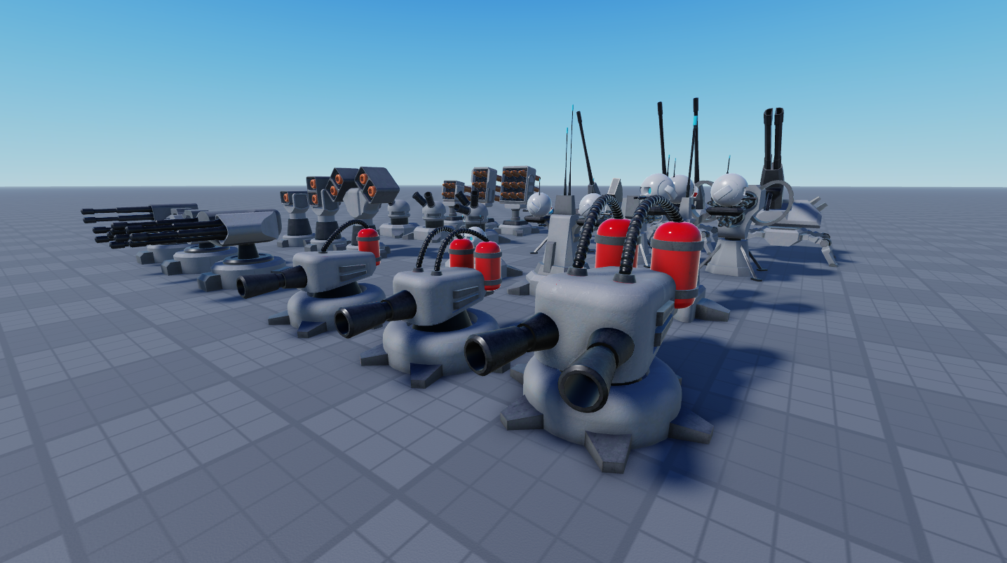 Sci-fi Tower Defense Tower Pack | BuiltByBit