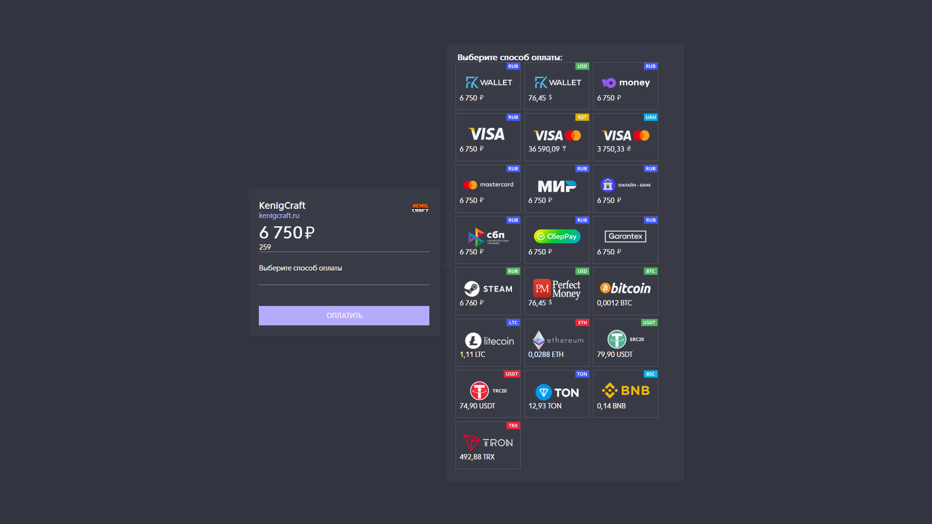 FREEKASSA Gateway for Store module | BuiltByBit