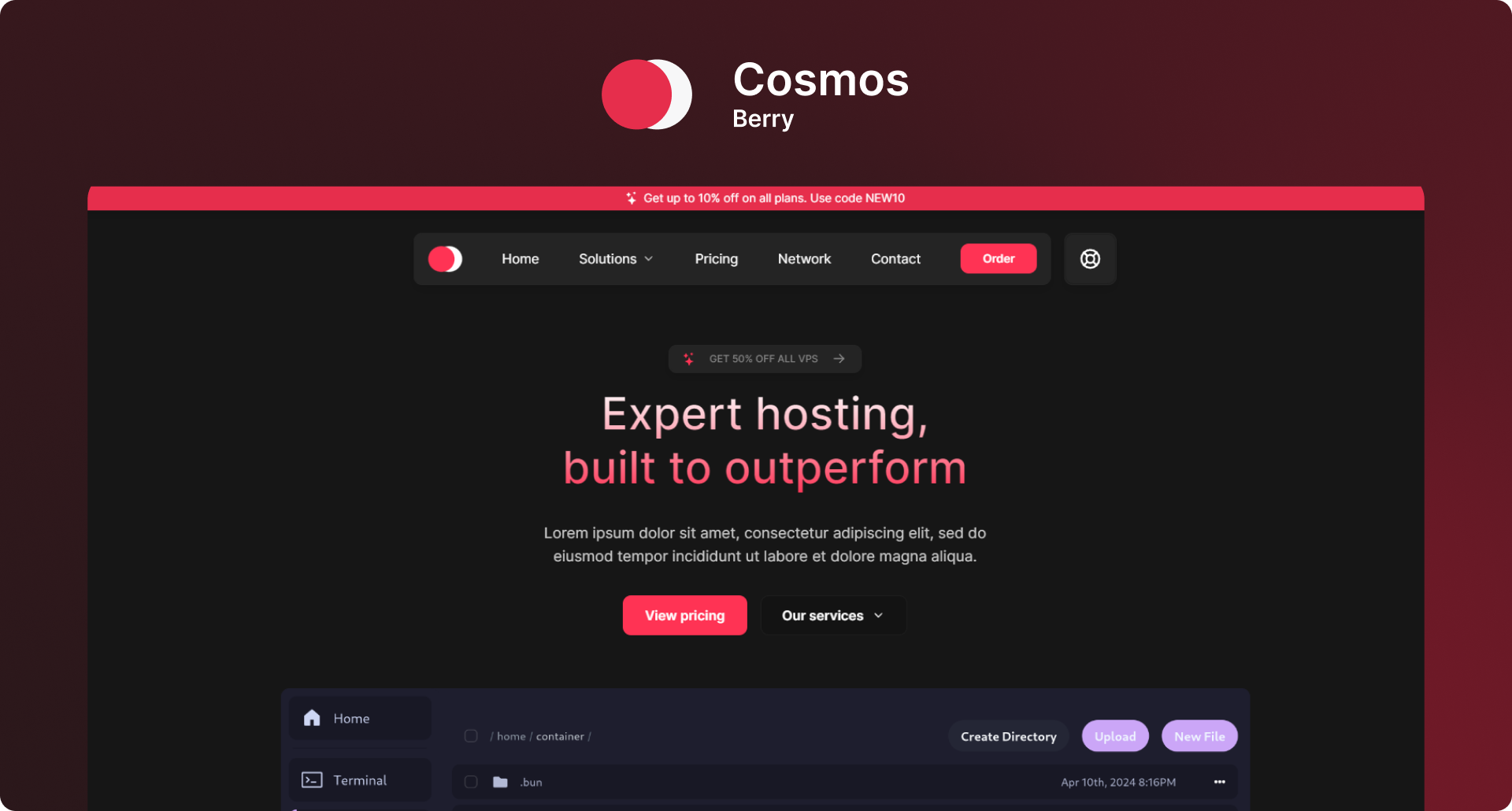 Cosmos Berry - Premium Hosting Site | BuiltByBit