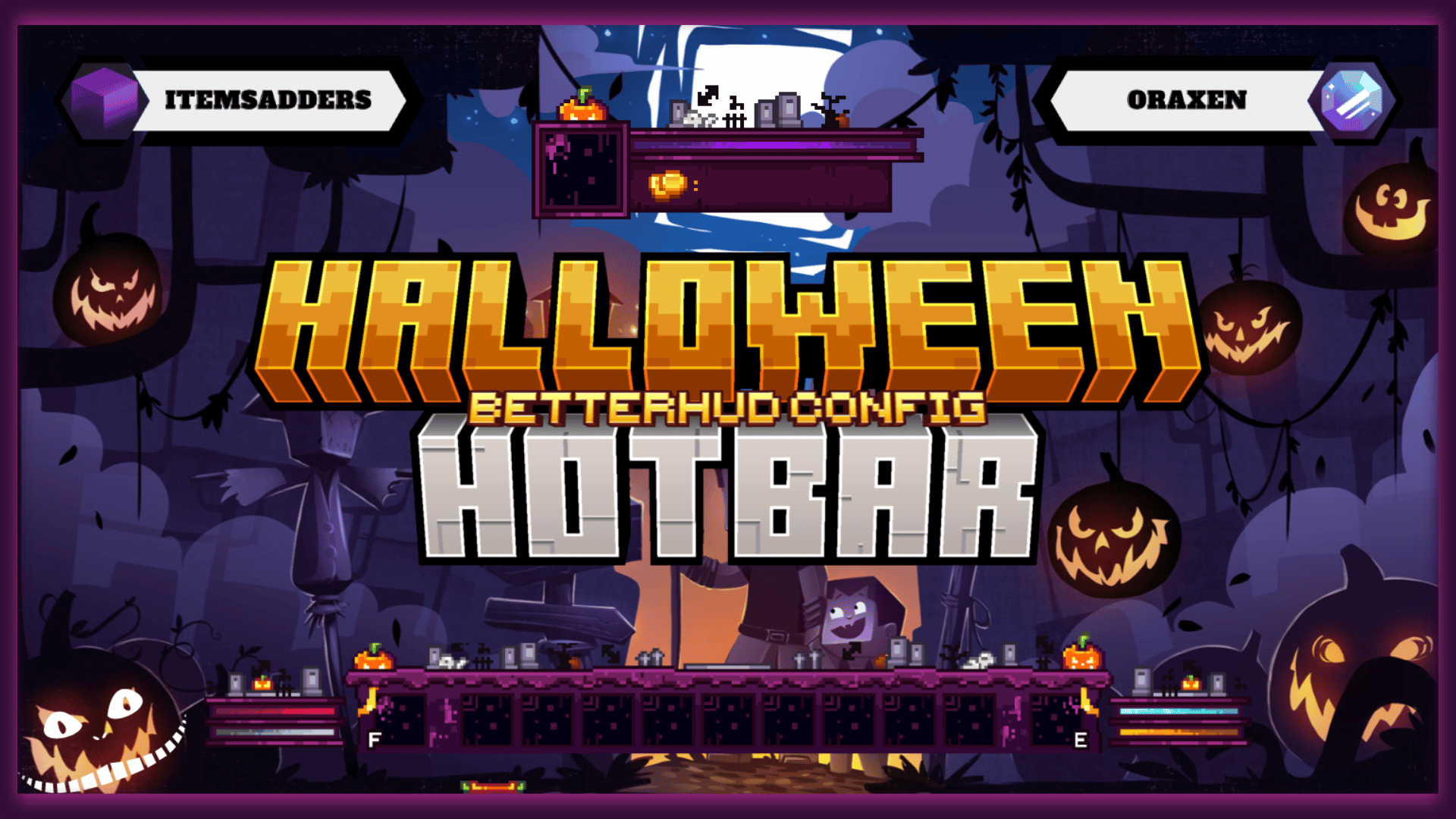 Halloween Hotbar | Animated | BetterHud | BuiltByBit