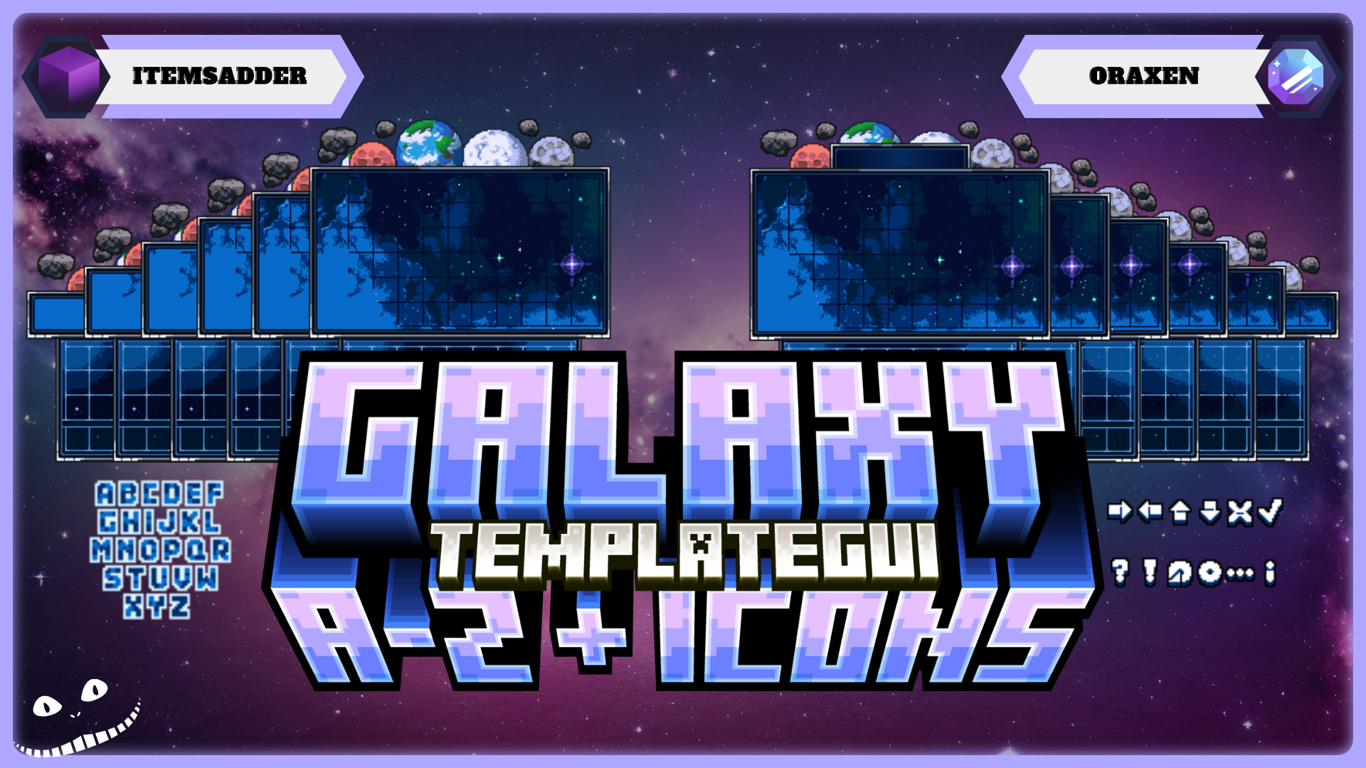 Galaxy GUI Template 1-6 Rows + Fonts | BuiltByBit