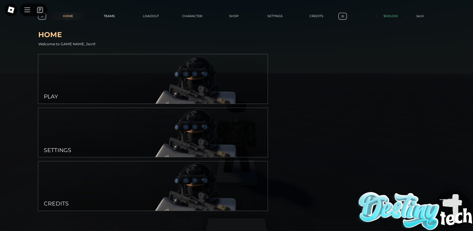 Project Tactical, Military Main Menu UI | BuiltByBit