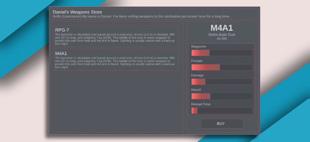 Weapon Store UI | BuiltByBit