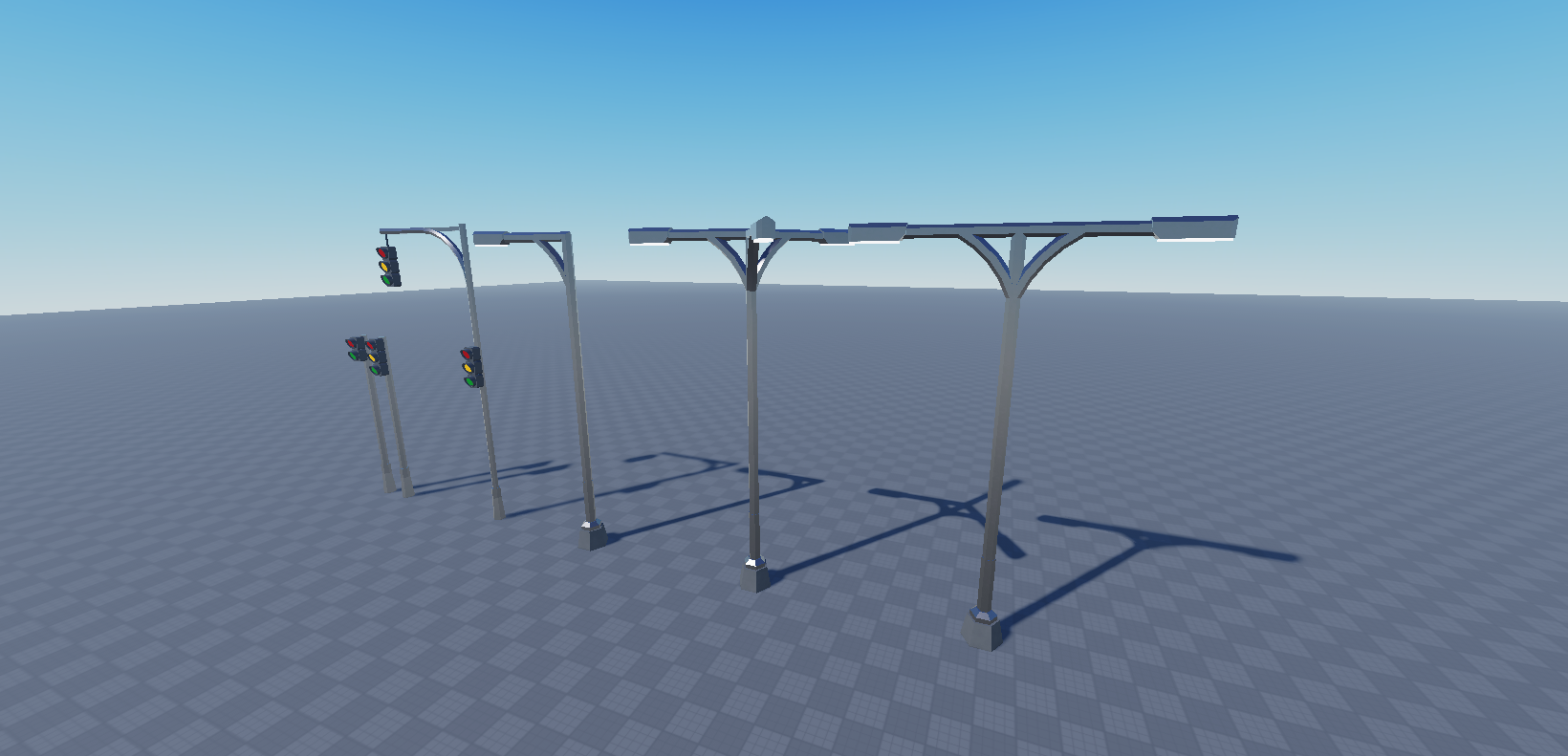 Lowpoly City Street Lights | BuiltByBit